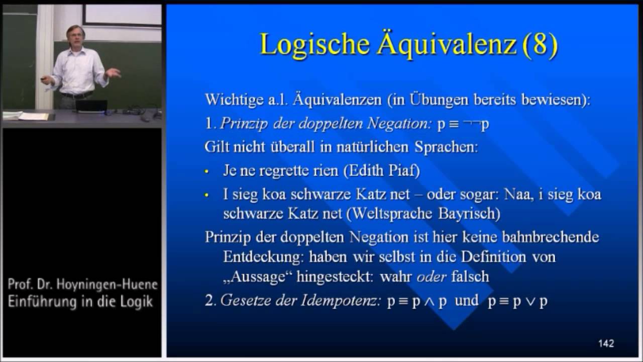 Aussagenlogik 7: Logische Äquivalenz - YouTube