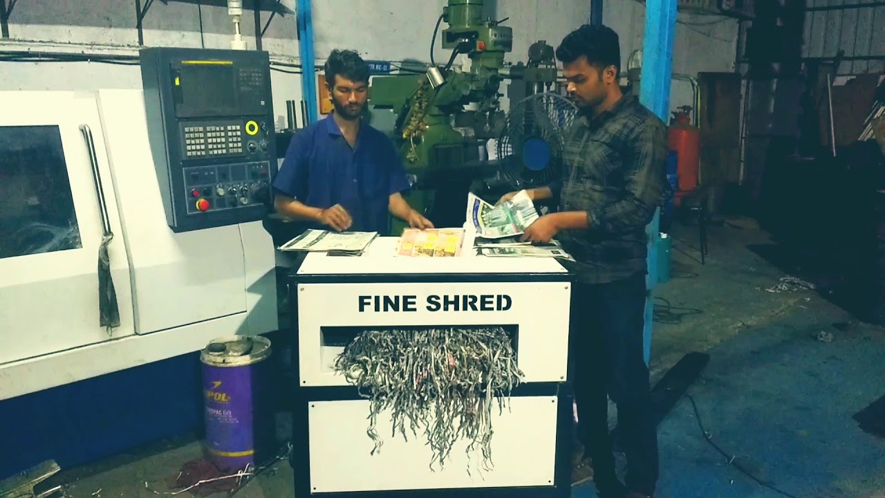 Fine shred industrial paper shredder - YouTube