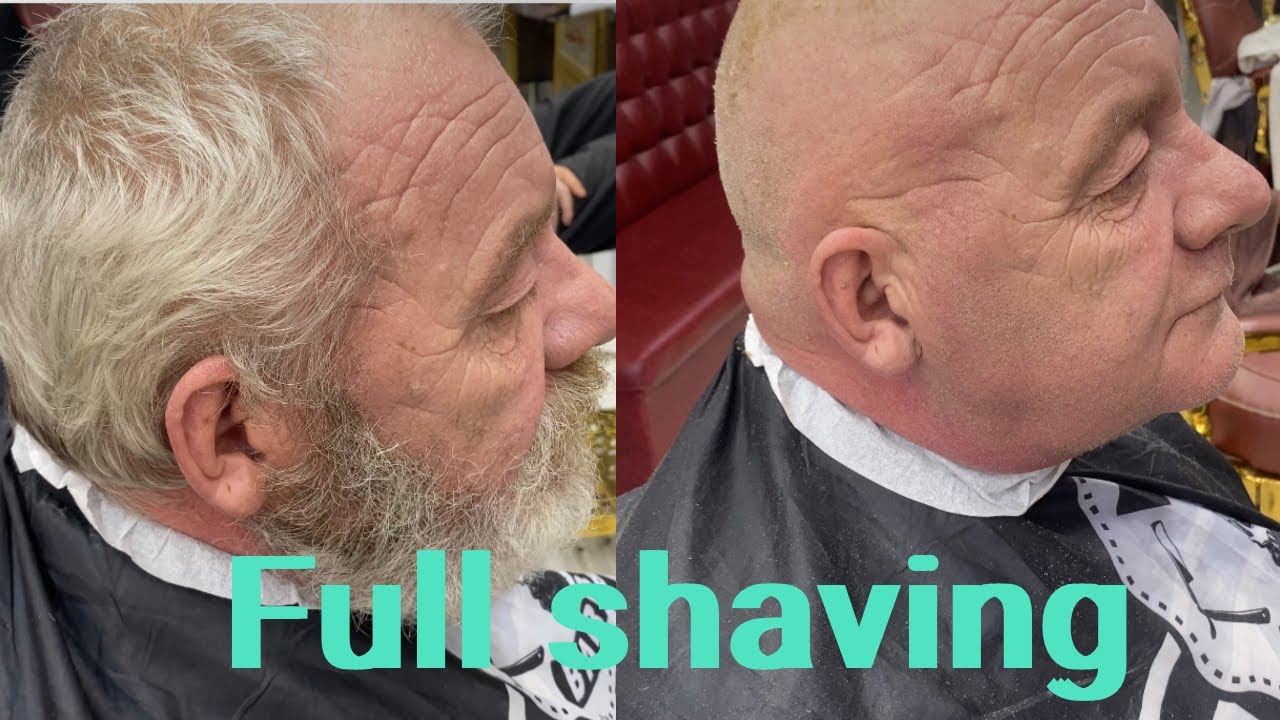 CLEAN SHAVEN 🪒 WITH BALD HEAD LOOK TRANSITION ASMR BARBERSHOP different ...
