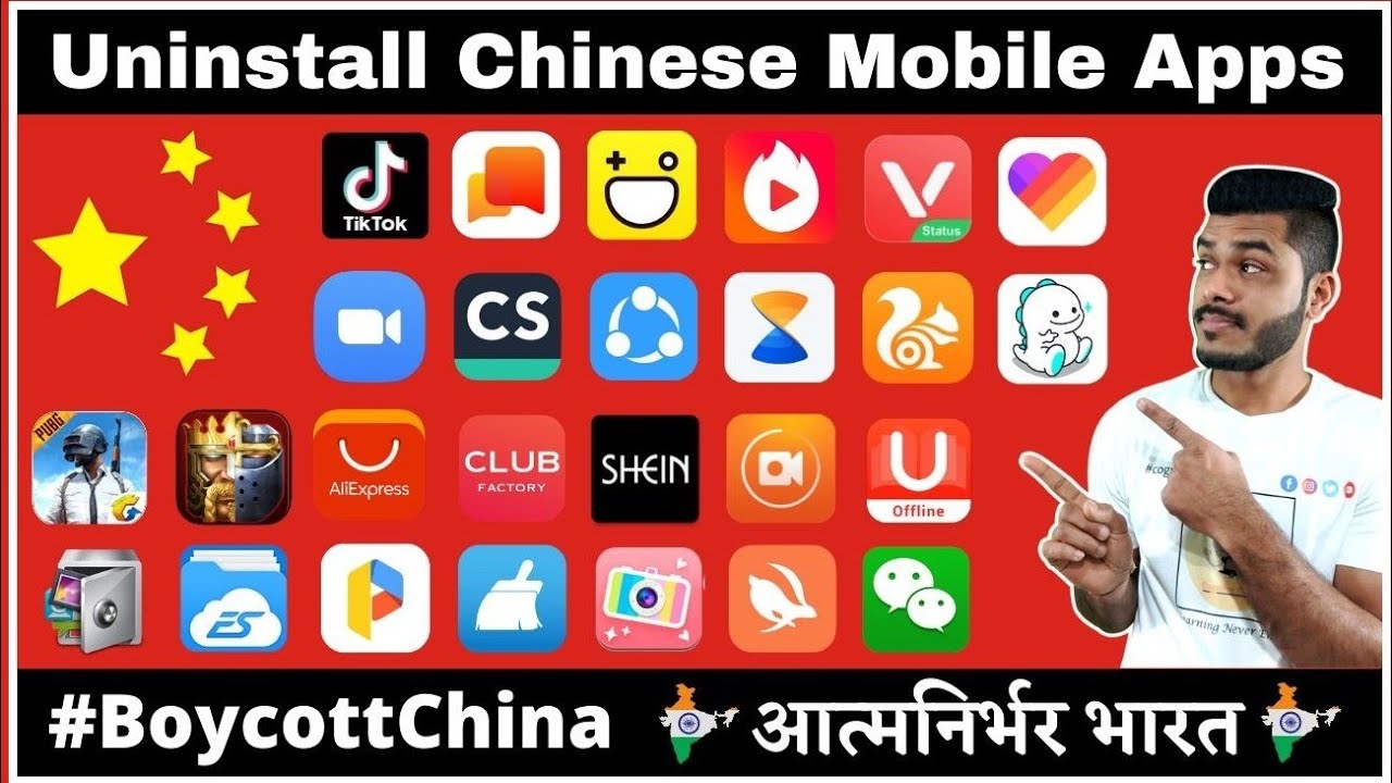 Uninstall Chinese Apps | Boycott China | Ban Chinese Products in India ...