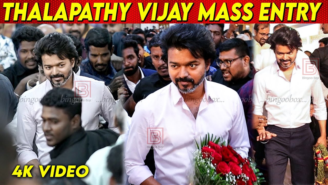 Thalapathy Vijay Mass Entry at Latest Wedding Reception Thalapathy68 ...