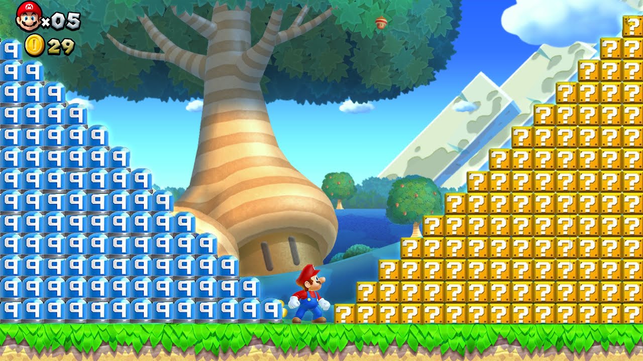 Can Mario Jump over 999 P-Switches and Item Blocks in New Super Mario ...