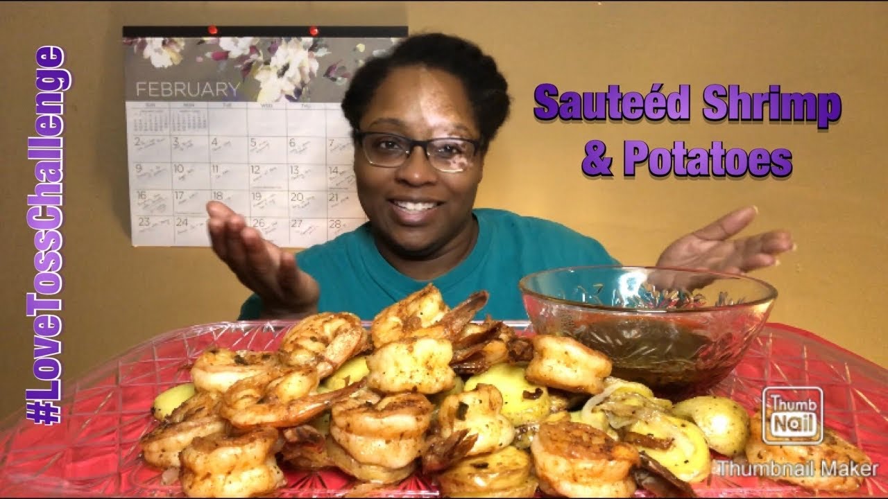 Shrimp & Potato Mukbang | Spotlighting @Cooking With Tracy & @Forever ...