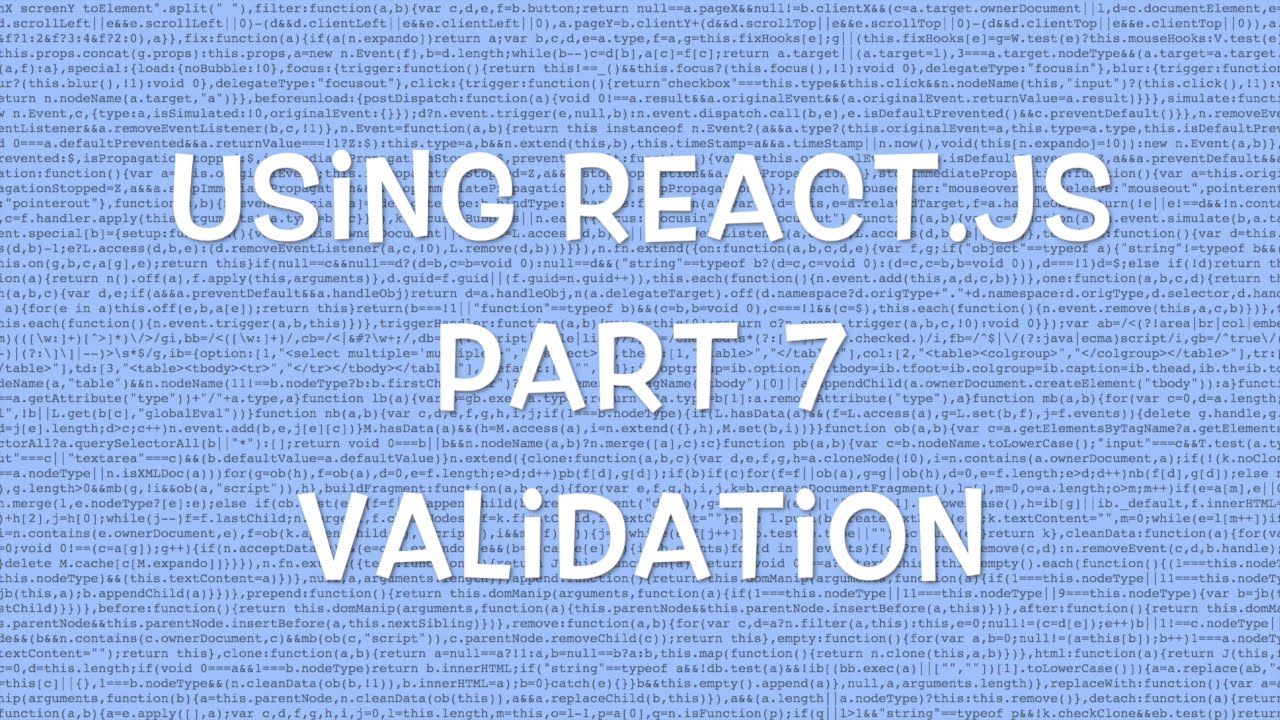 Using React.js v0.12 - Part 7/8 - Prop Validation - YouTube