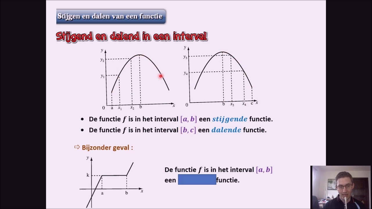 Reële functies: 11. Stijgen/dalen van een functie - YouTube
