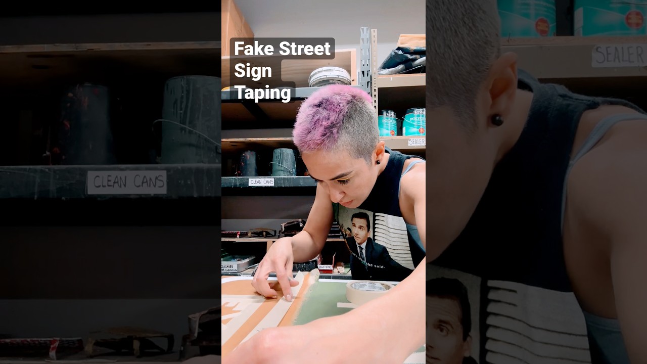 Taping Borders - Vintage Street Sign - Set Prop Theatre Artwork - YouTube