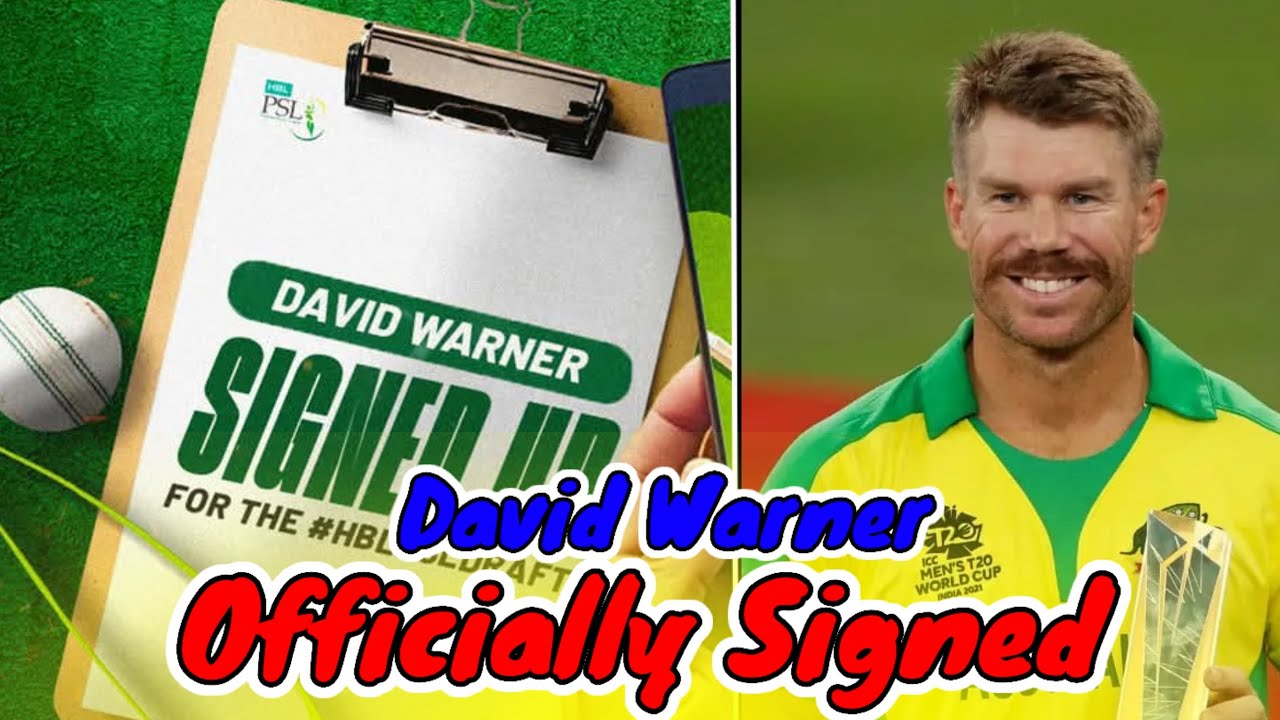 David warner has officially signed for HBL PSL season 10 #psl # ...