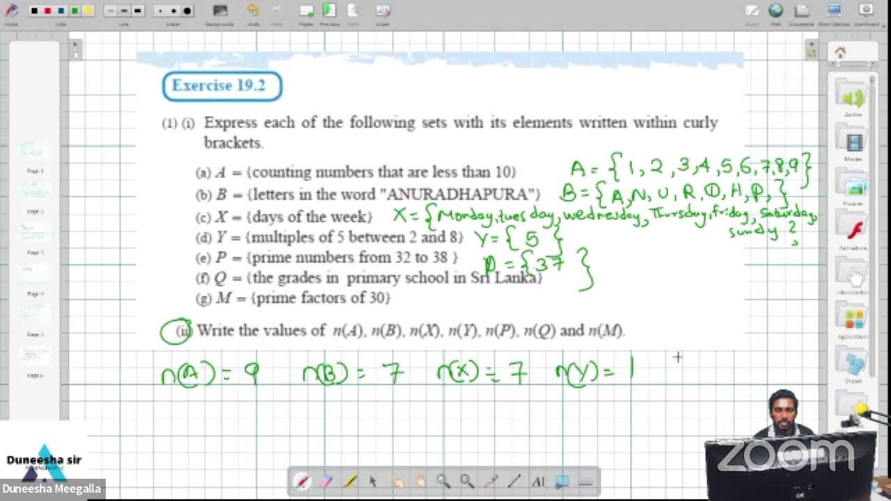 Grade 8 English Medium Maths Class- Percentages/ Sets - YouTube