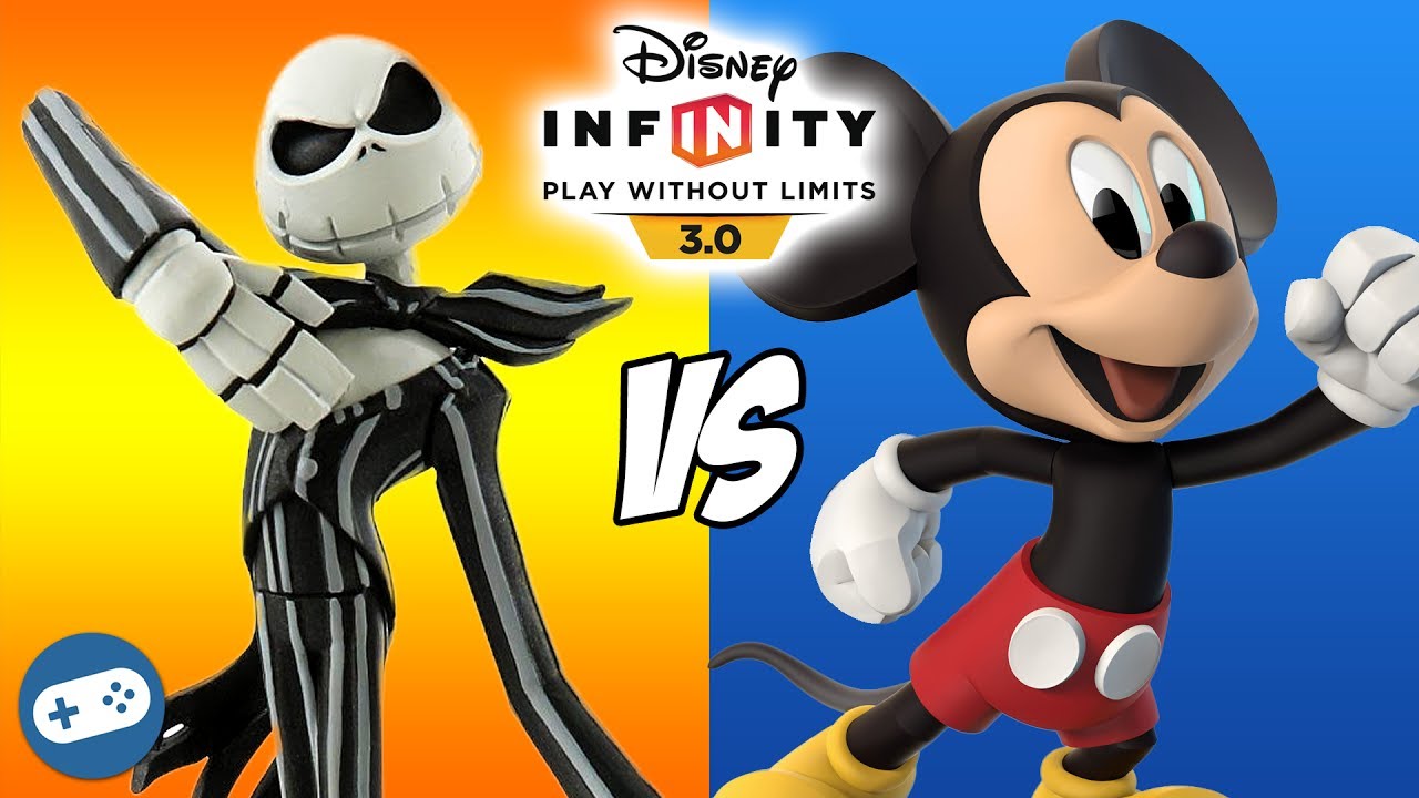 Jack Skellington VS Mickey Mouse Disney Infinity 3.0 Toy Box Versus ...