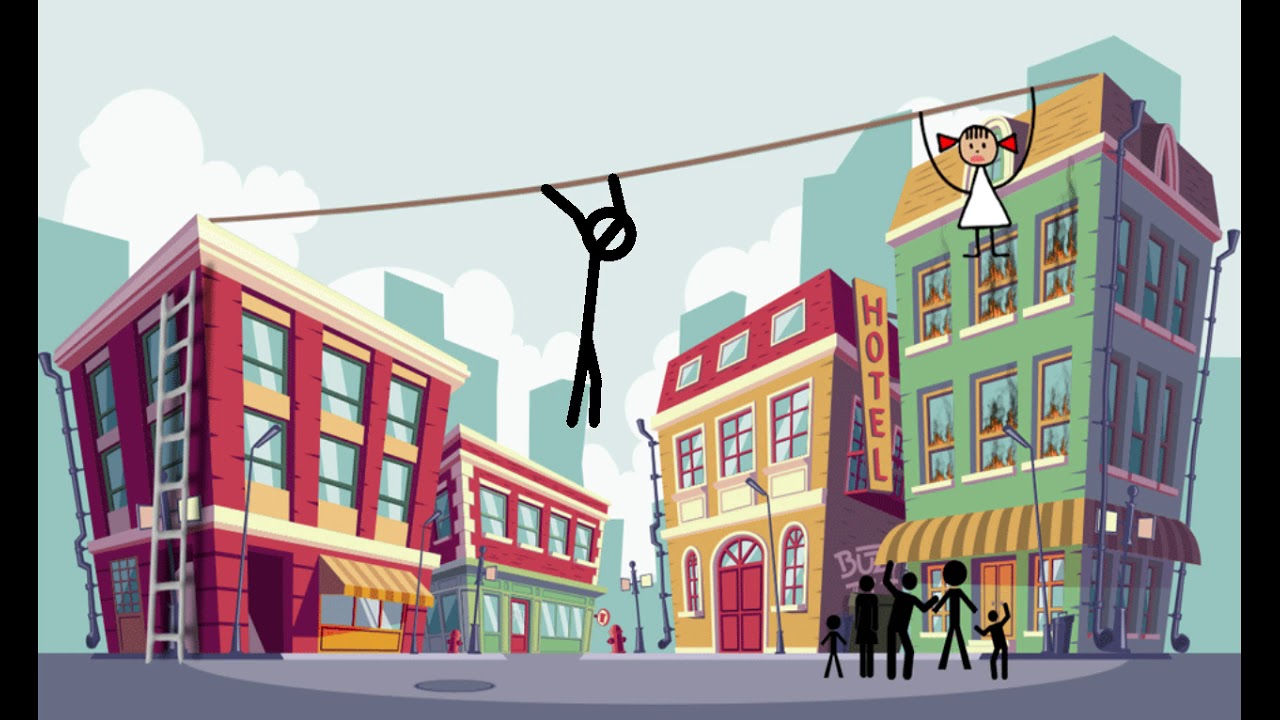 Stickman save the day - YouTube