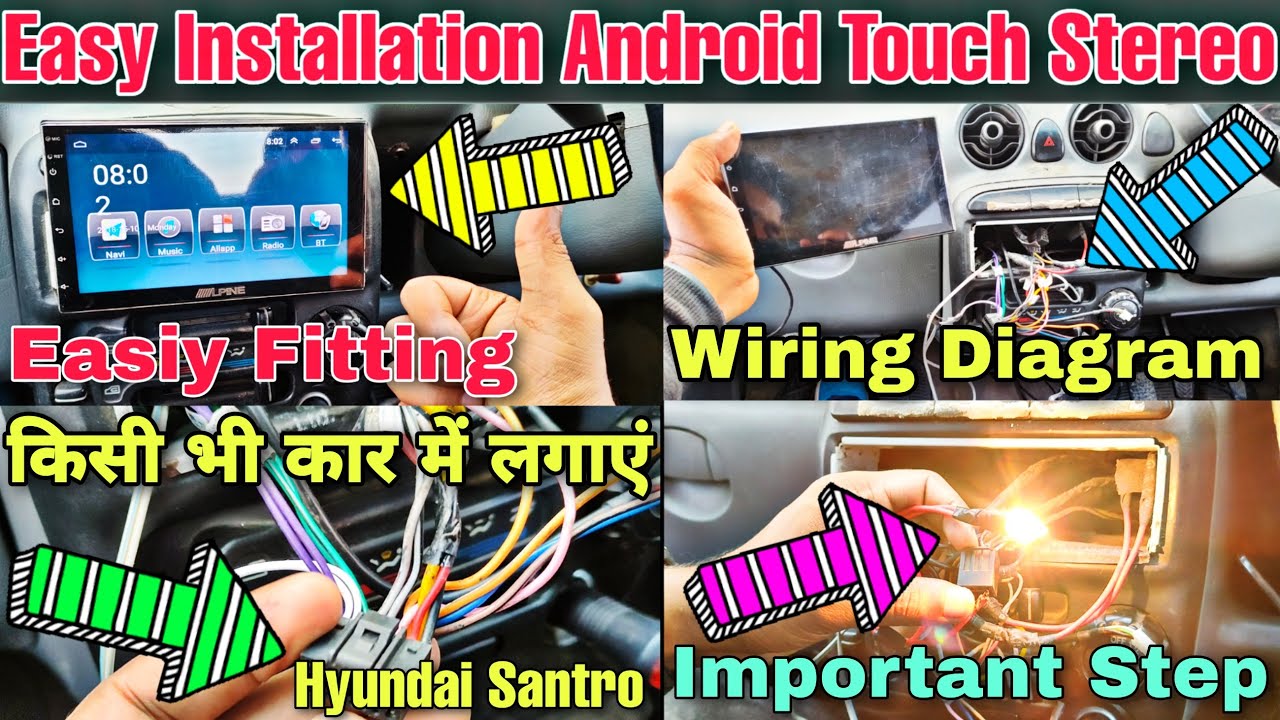 How To Install Android Touch Stereo In Single Din Car💥Best Android ...