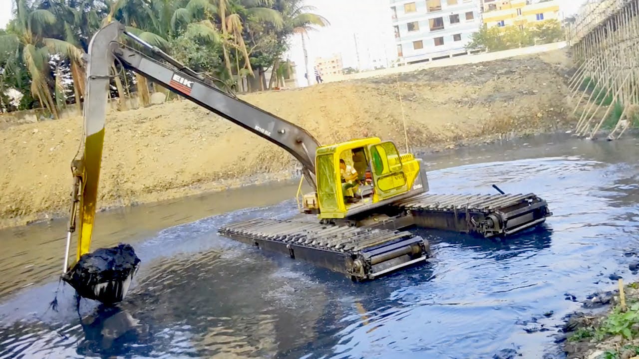 GETM AMPHIBIOUS EXCAVATOR | Amphibious excavator Waterking | Video ...