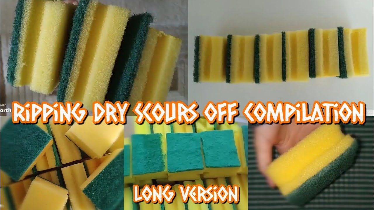 Kitchen Sponges Ripping Dry Scours Off Compilation (Long Version ...