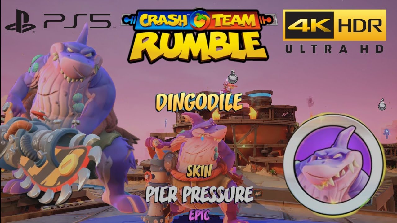 Crash Team Rumble: Competitive: Dingodile Pier Pressure Skin (PS5 ...