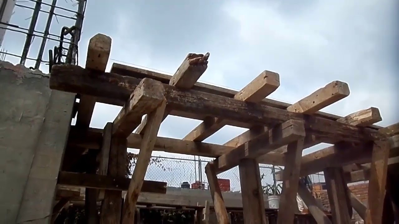 Armado, cimbrado y colado de trabe cerramiento. - YouTube