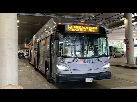 BWI Airport: 2017 New Flyer XN60 #308 the Rental Car Facility Shuttle ...