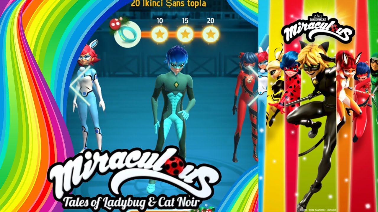 We are trying to collect 20 powers with miraculous ladybug and cat noir ...