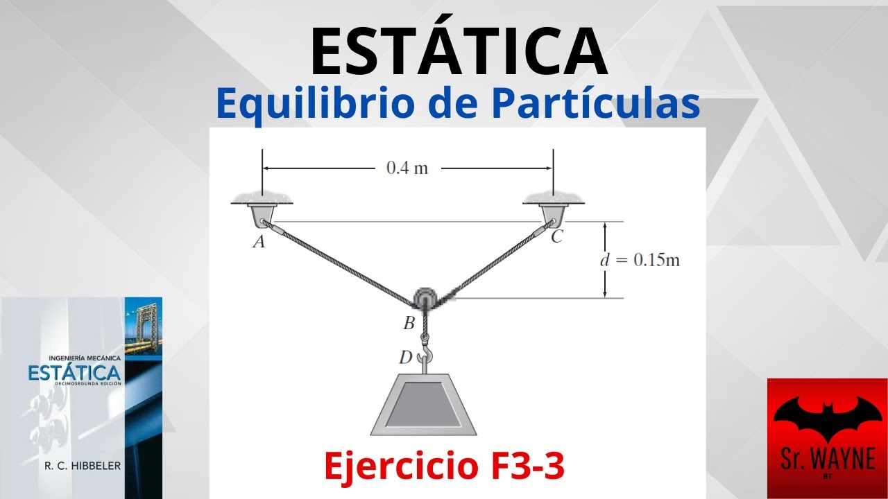 ESTÁTICA: Equilibrio de Partículas | Ejercicio F3-3 R.C. HIBBELER 12 ed ...
