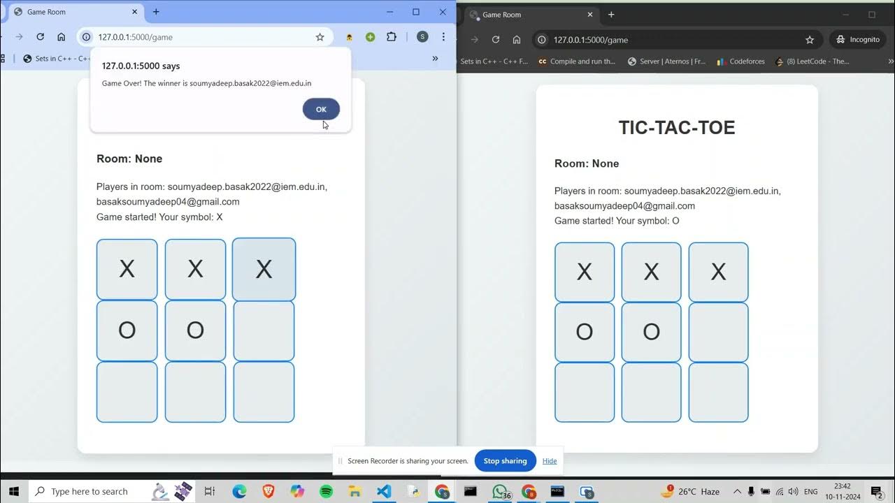 Online Multiplayer Tic-tac-toe game - YouTube