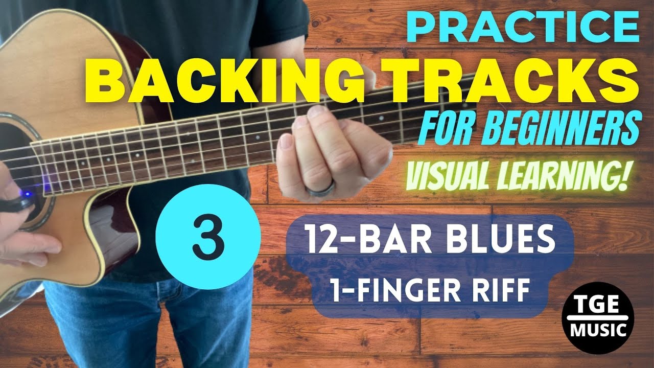 Practice Backing Tracking # 3 // 12-Bar Blues (1-Finger Riff) - YouTube