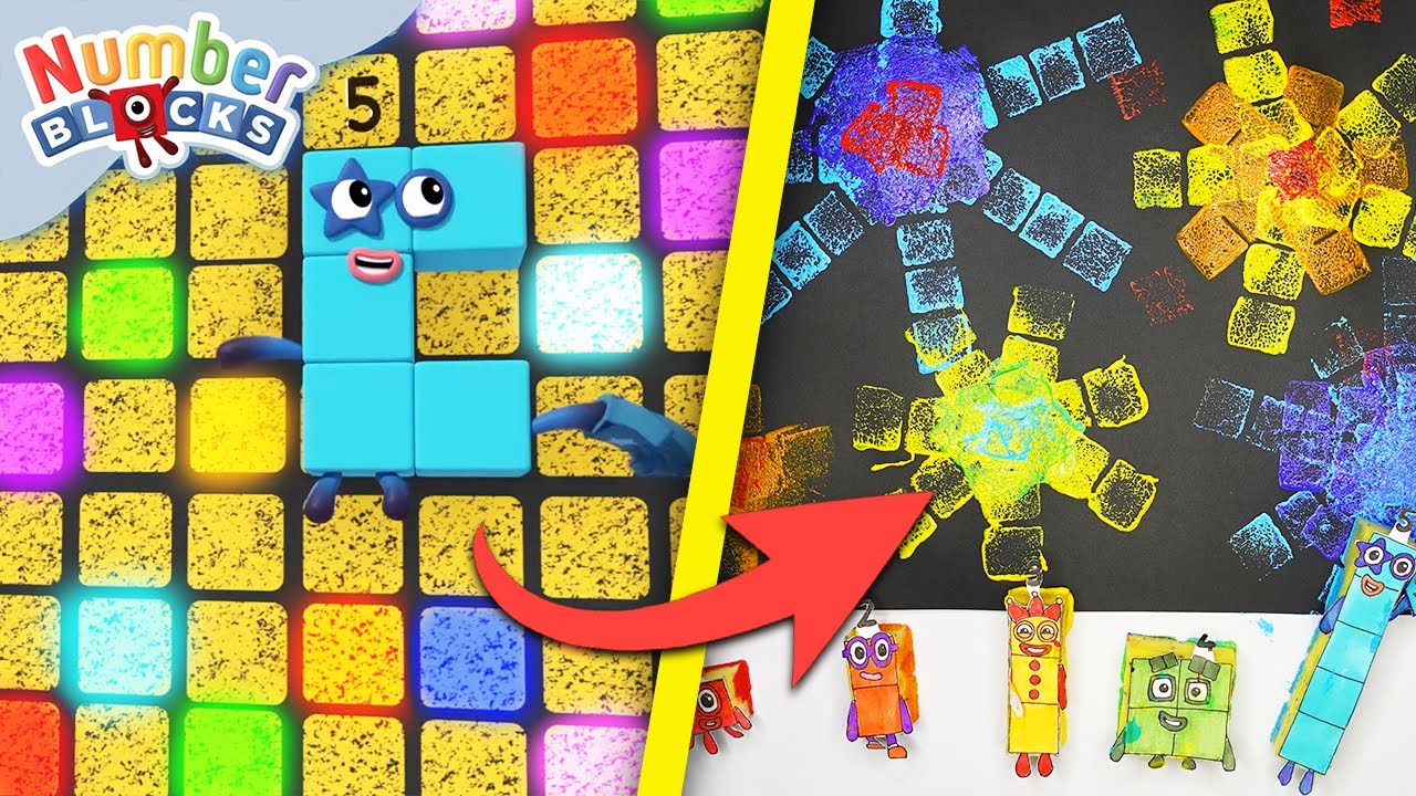 Stampolines coloridos! 🌈 Aprenda Matemática e Cores | Numberblocks em ...