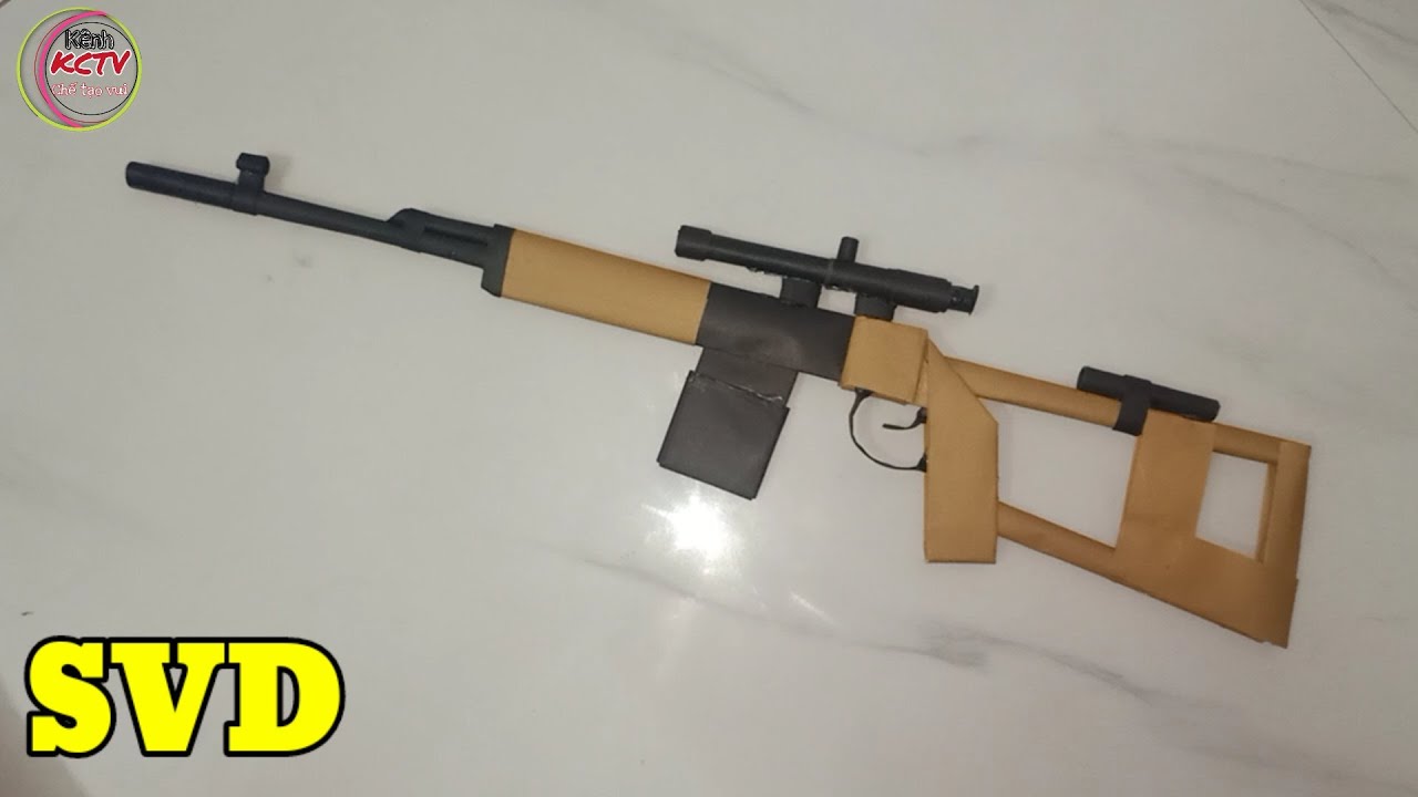 DIY / How To Fold SVD Gun With Craft Paper / Cách Gấp Súng SVD / Kênh ...