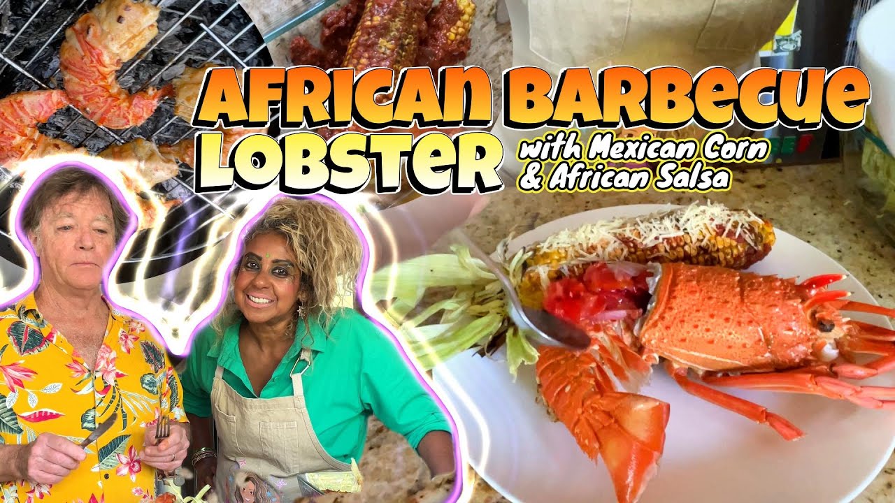 African Barbecue Lobster with Mexican Corn and African Salsa | Easy ...