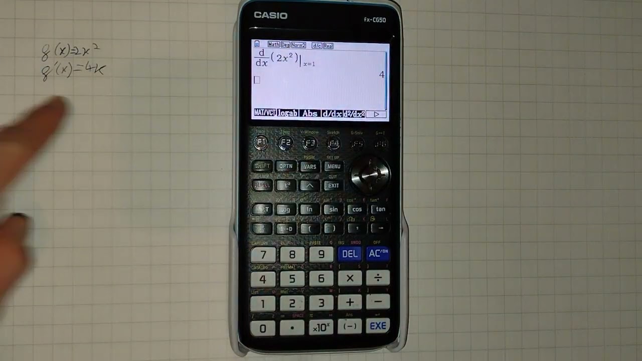 How To Differentiate On The CASIO Fx CG50 Graphing Calculator YouTube How To Differentiate On The CASIO Fx CG50 Graphing Calculator YouTube