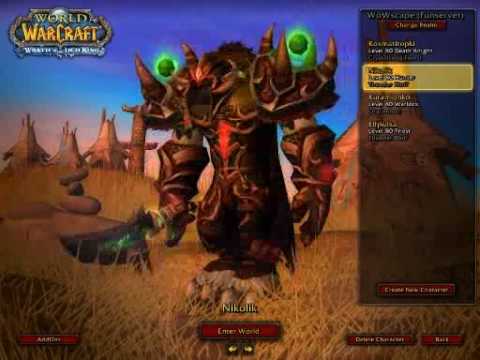 WoWscape (funserver) my characters - YouTube