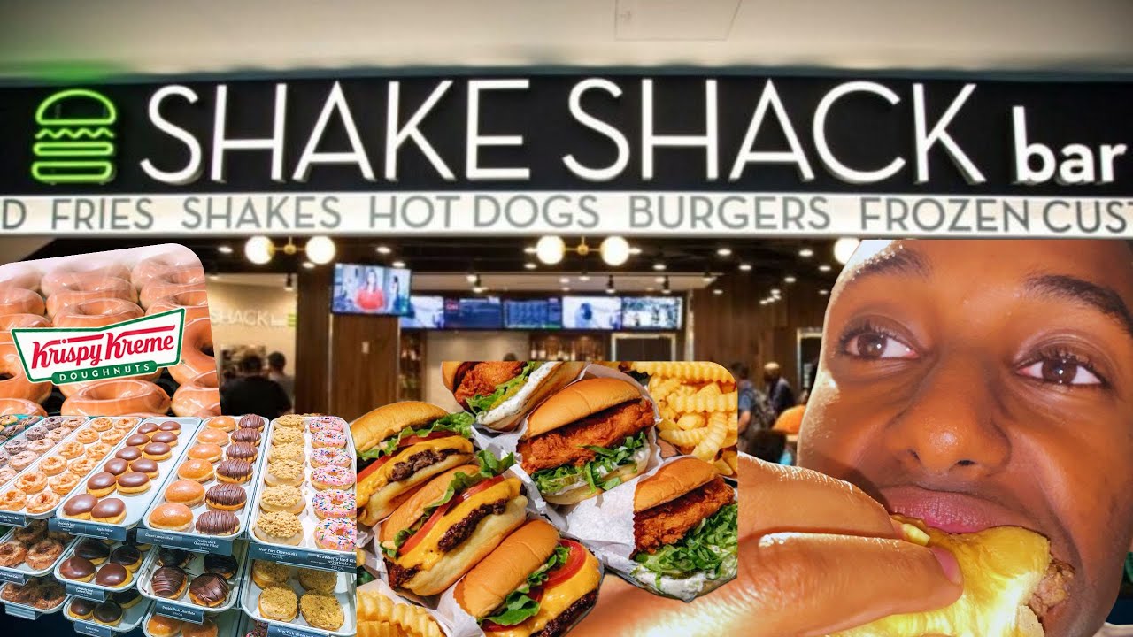 FOODTOUR DURCH AMERIKA -SHAKE SHAKE, KRISPY KREME & DICK'S 🤩 🇺🇸 - YouTube