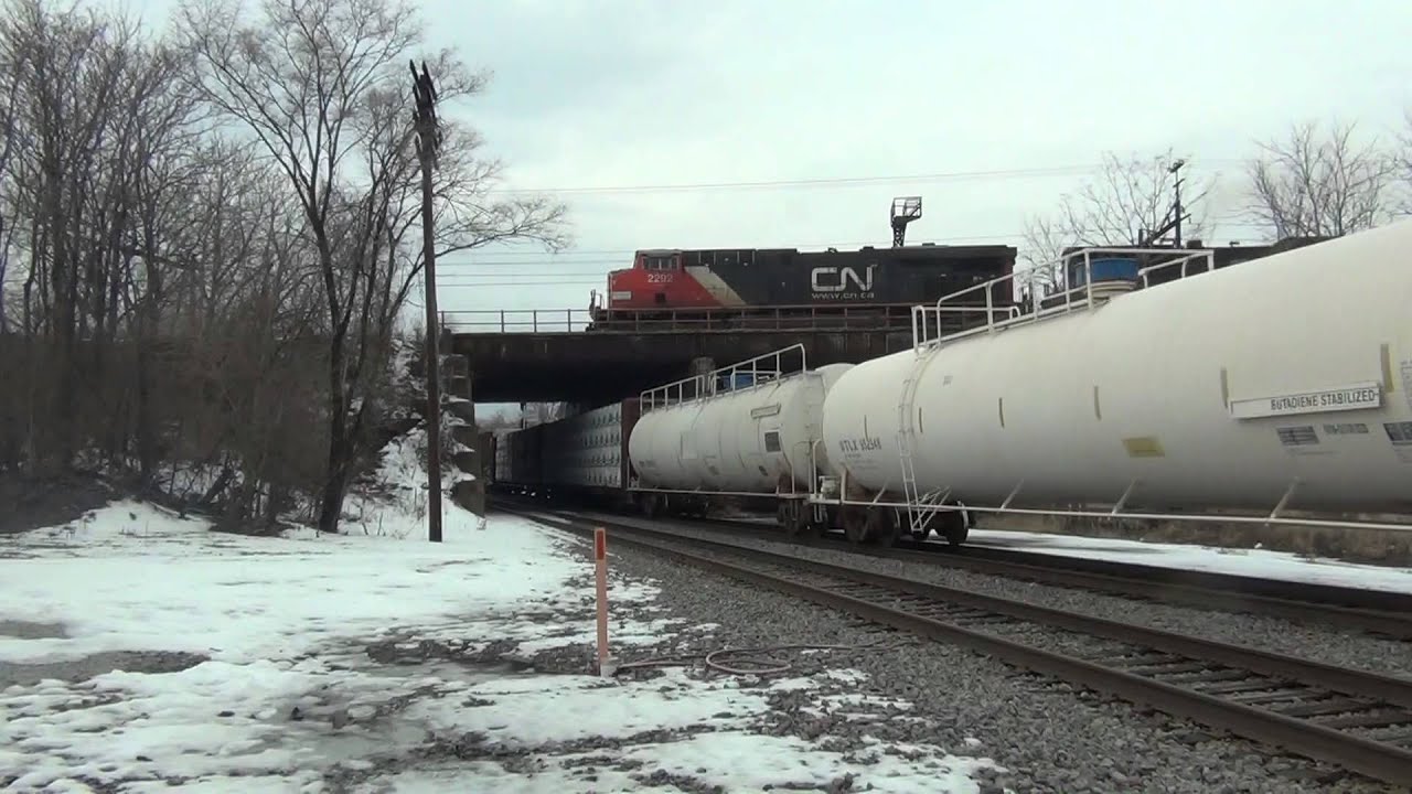 CN 2292 Making Loop at Matteson 3/10/13 (HD) - YouTube