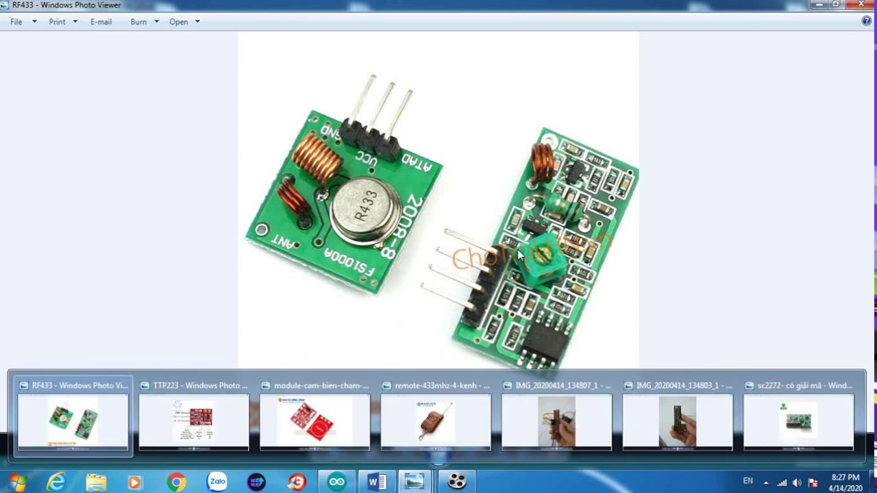 Arduino learning RF433,Save to external eeprom(Học lệnh từ tay điều ...