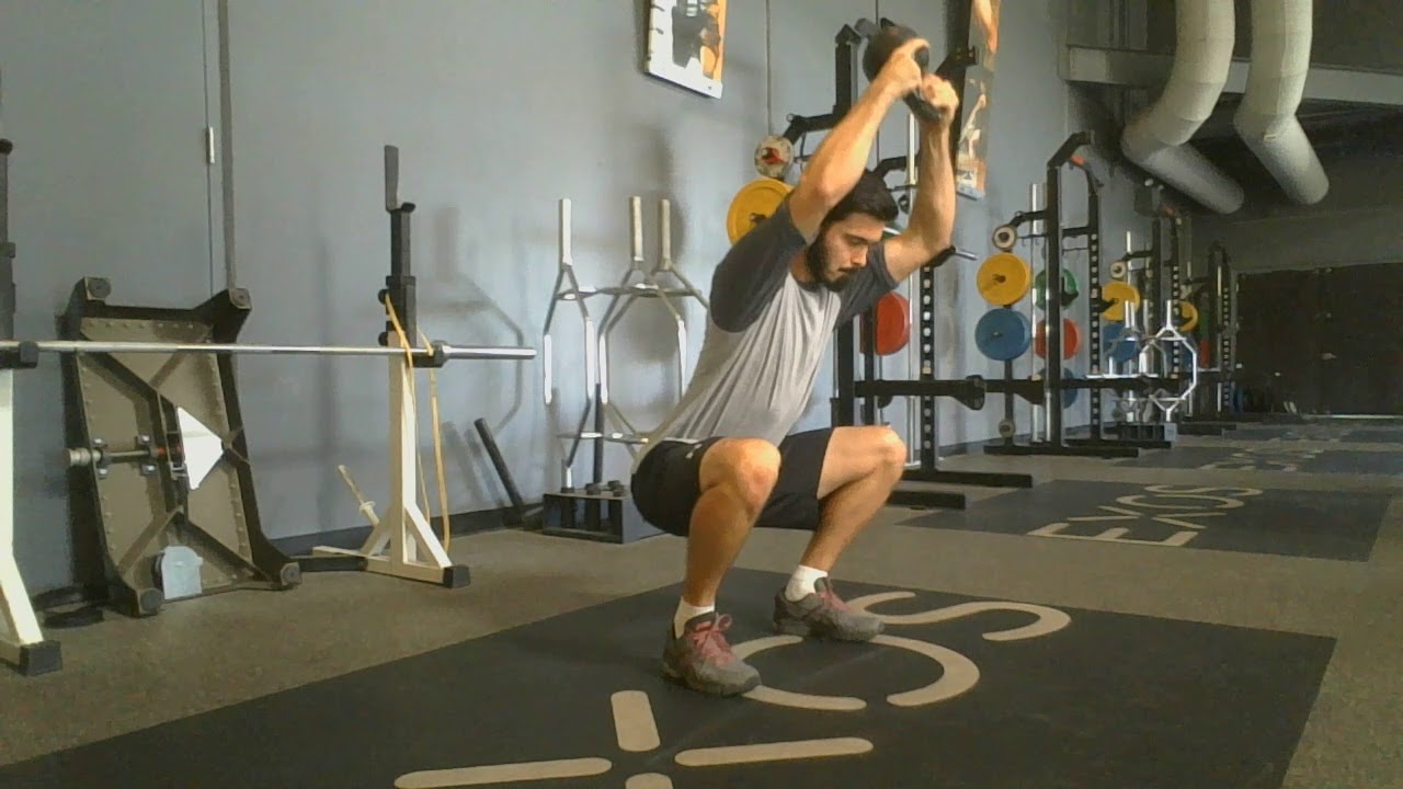 Kettlebell Squat - Thoracic Extension - YouTube