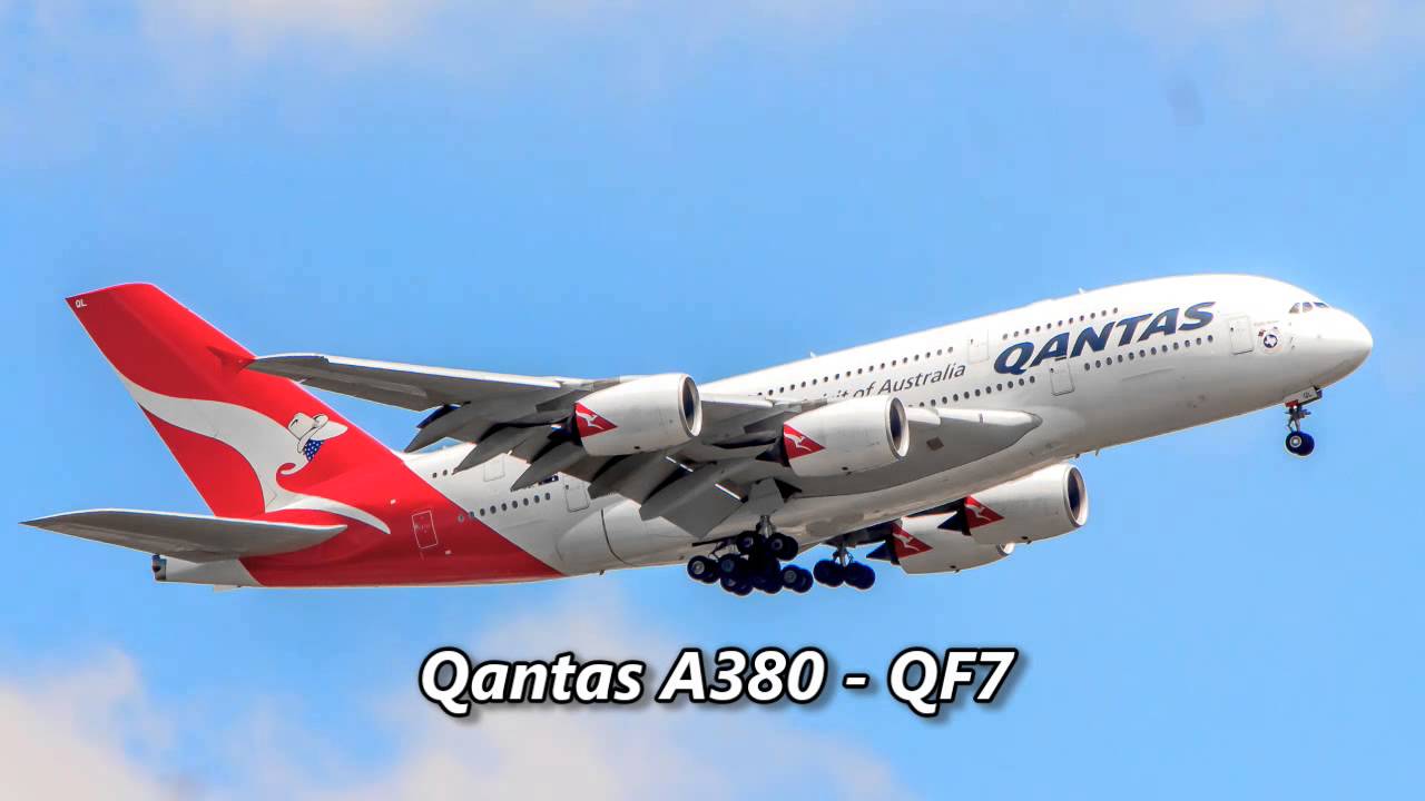 Qantas A380 QF7 approaching DFW International Airport - YouTube