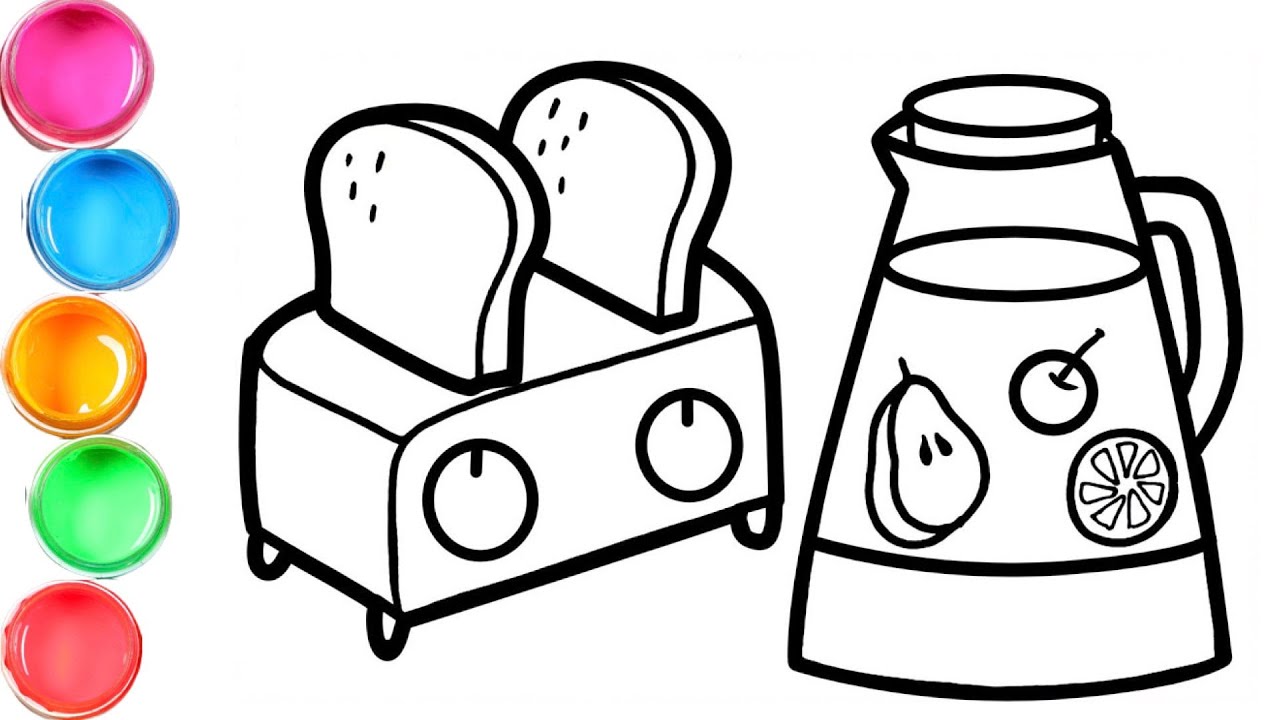 Drawing a Toaster | | Draw and Color | How to Draw Juice - YouTube