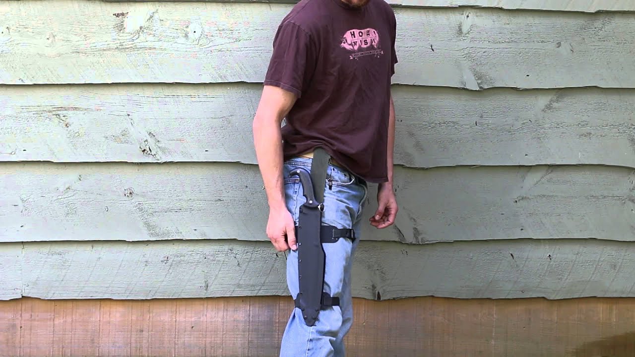 Drop-leg Short sword sheath "Dire Wolf" by Omnivore Blade-works - YouTube