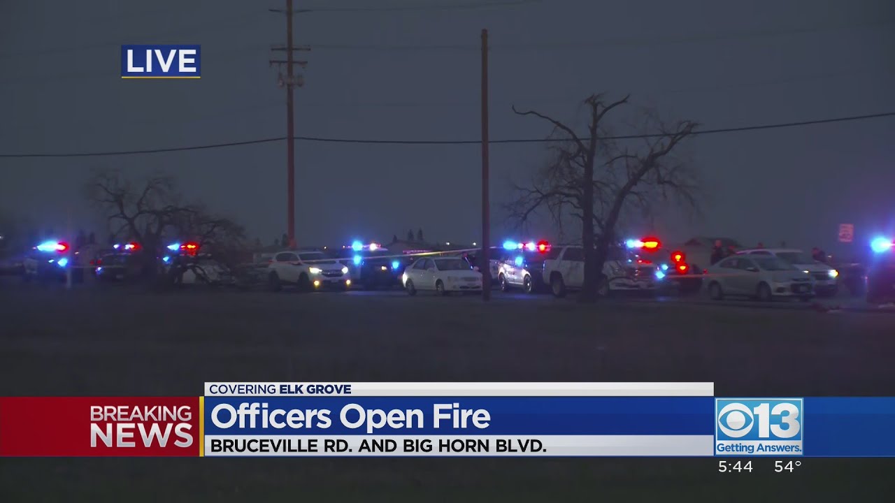 Officers open fire on homicide suspect in Elk Grove - YouTube