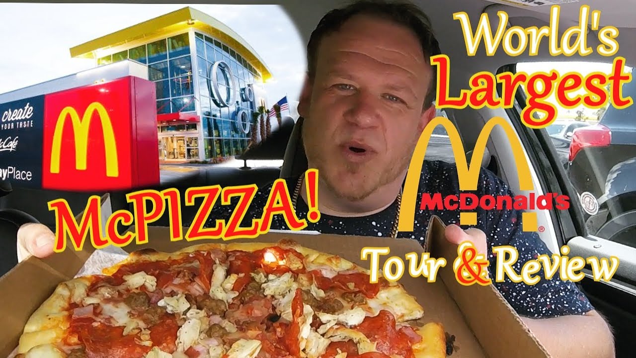 Mcdonald's ☆McPIZZA at WORLD'S LARGEST McDonald's☆ Food Review!!! - YouTube