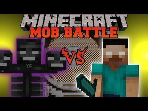 Minecraft: HEROBRINE VS. WITHER - Minecraft Mob Battles - Arena Battle - Polkz Mod