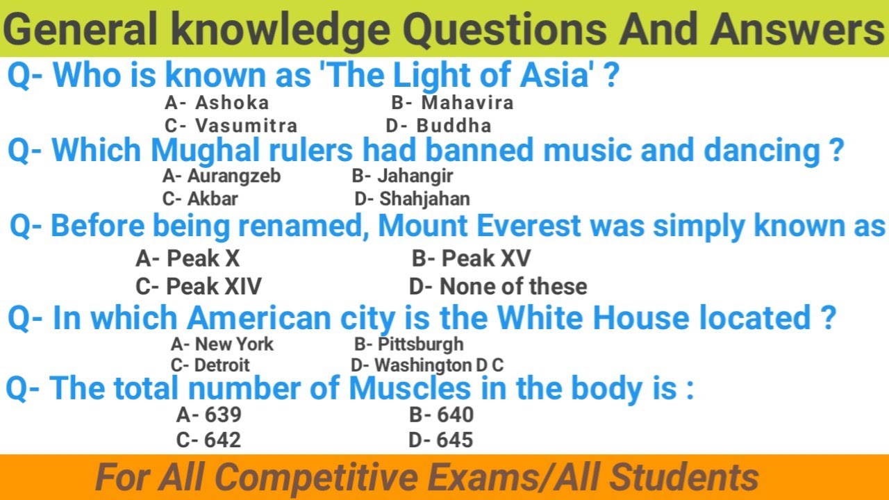 General knowledge Questions/30 GK Quiz/New Best Know - YouTube