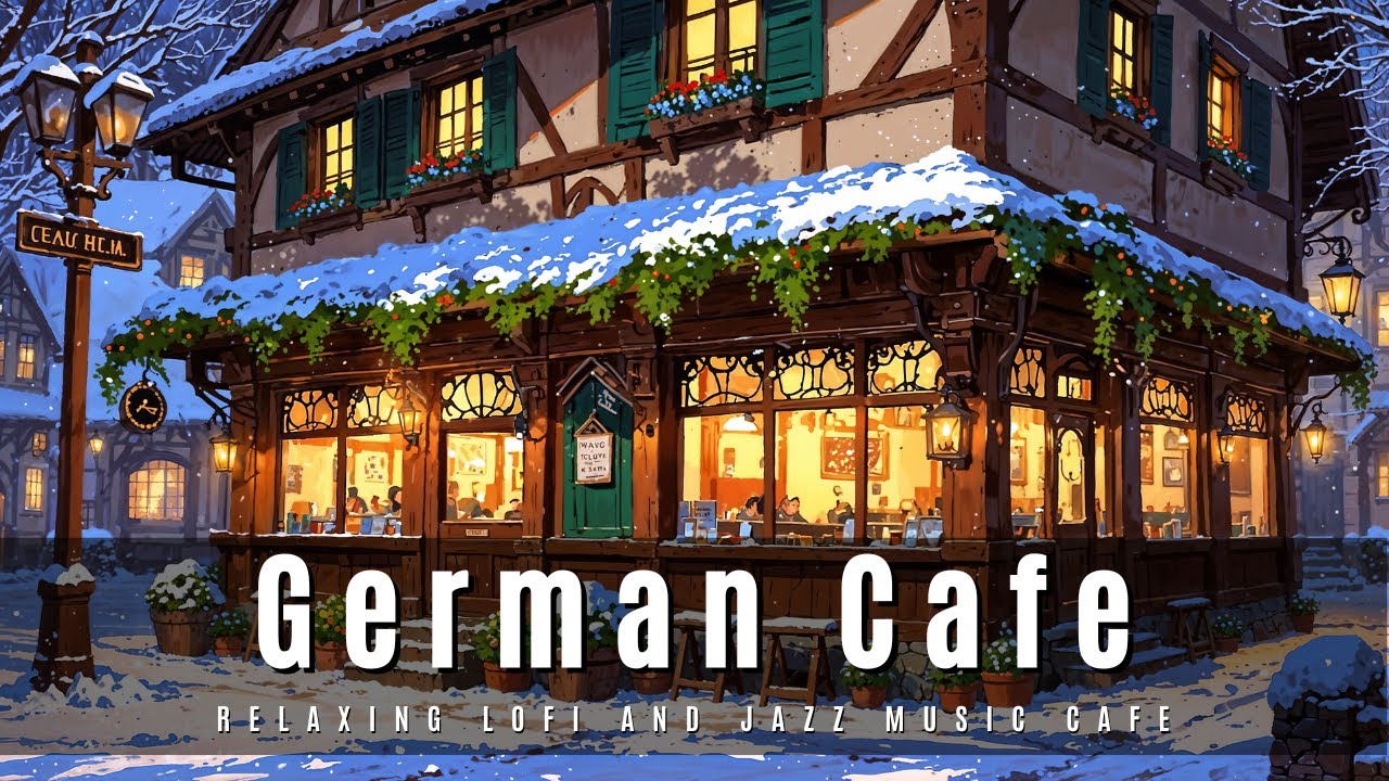 Serene German Cafe Ambience🎧| Relaxing Calm Music for Studying and ...