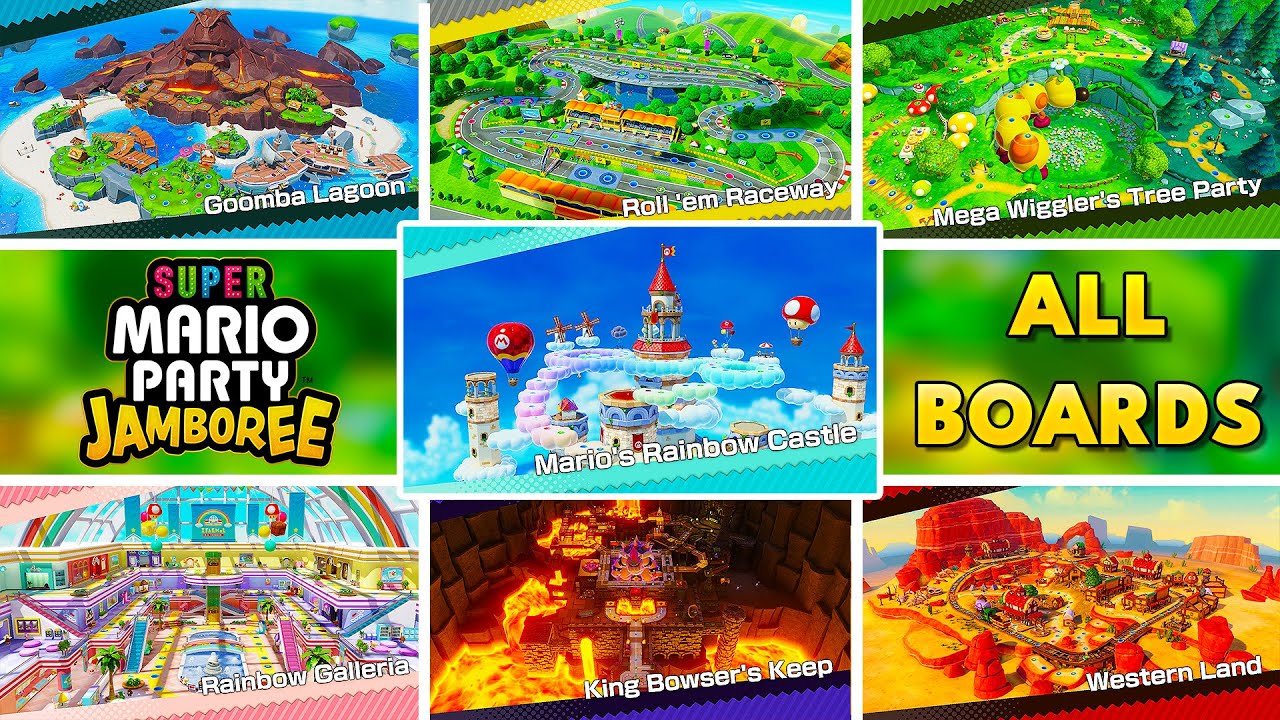 Super Mario Party Jamboree - All Mario Party Boards - YouTube
