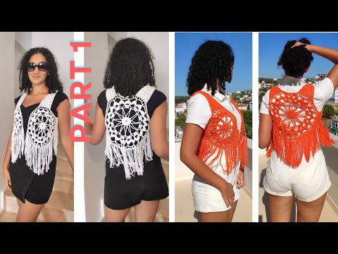 HOW TO CROCHET A SUMMER VEST TOP | CROCHET BOHO STYLE VEST | CROCHET MANDALA VEST TOP | PART 1