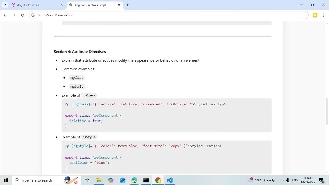 Angular 19 Tutorial #10 | Directives Explained with Examples | Structural & Attribute Directives ...