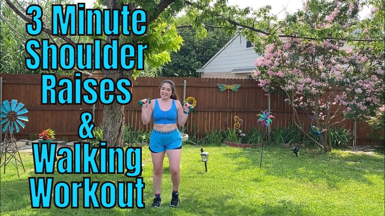 3 Minute Shoulder Presses & Walking Workout - YouTube