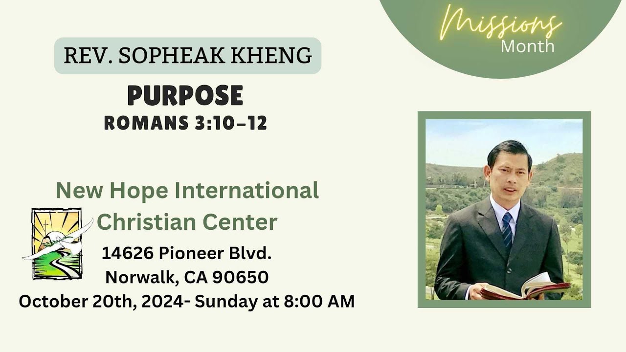 Purpose from Rev. Sopheak Kheng - YouTube
