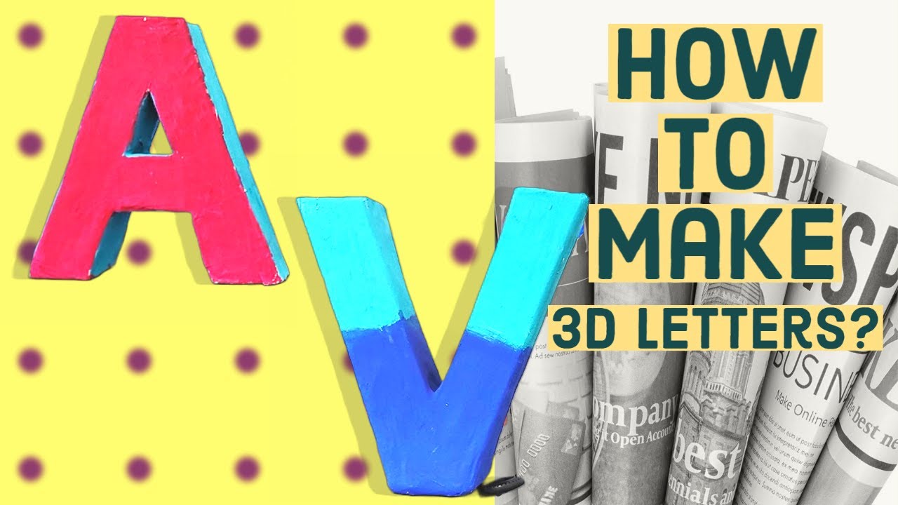 3D Letters from Cardboard and Newspapers| QUICK, CHEAP, AND EASY DIY ...