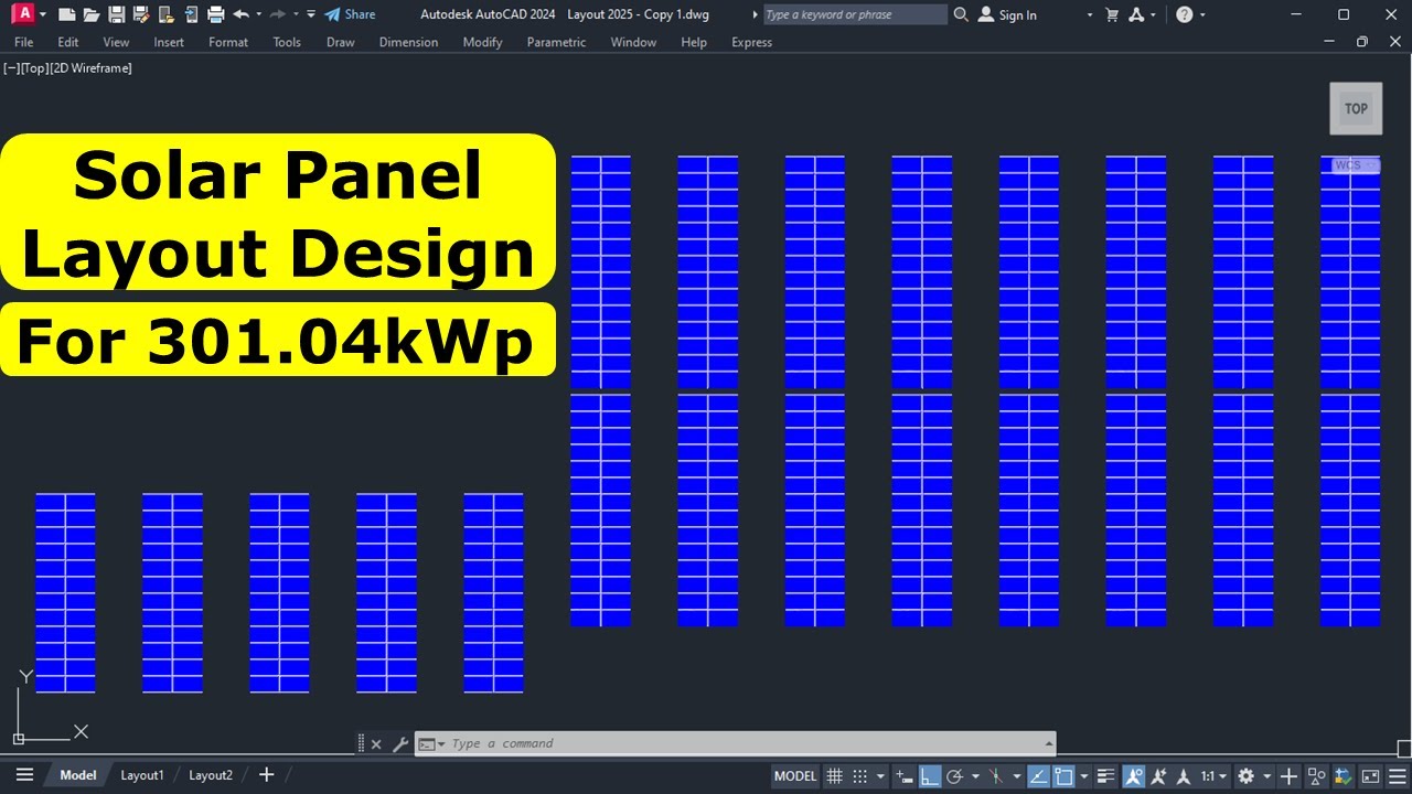 Solar Panel Layout Design | PV Placement & General Layout in AutoCAD ...