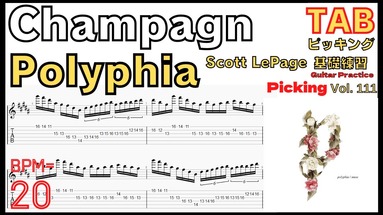 Guitar picking basic practice Champagne - Polyphia Scott LePage Part ...