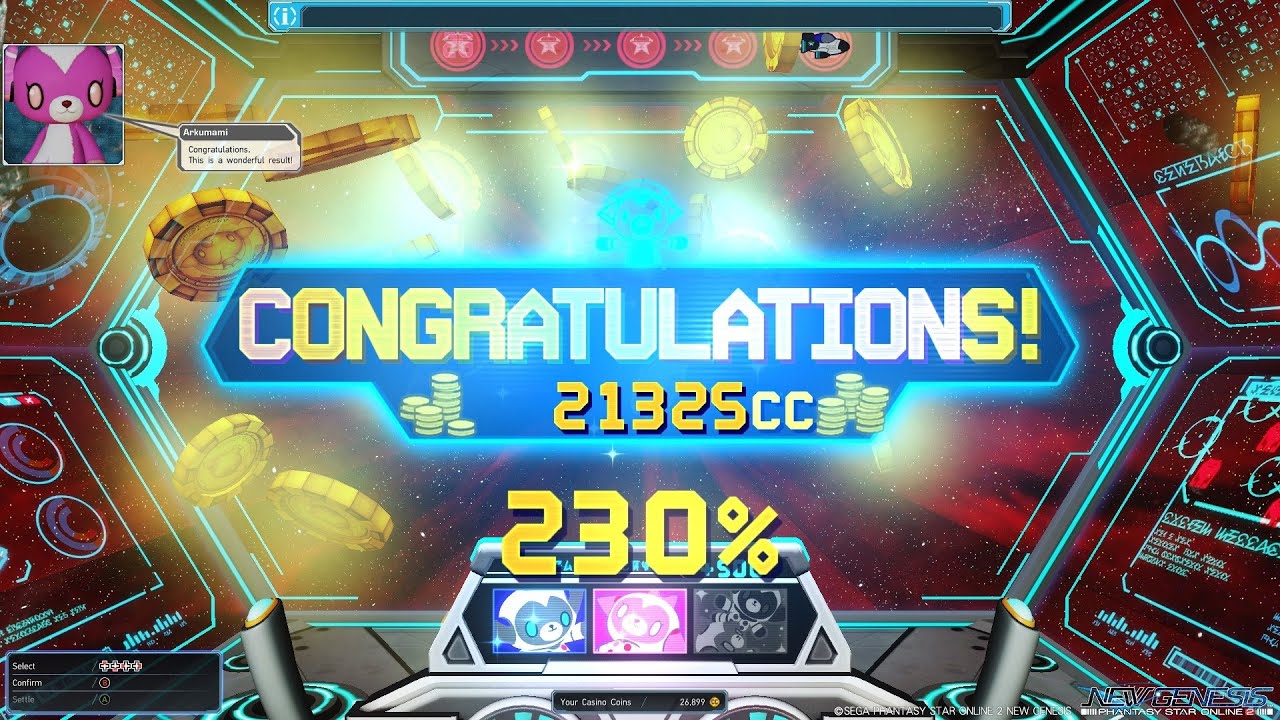 PSO2 Win at Arkuma Slots Just by Mashing! - YouTube